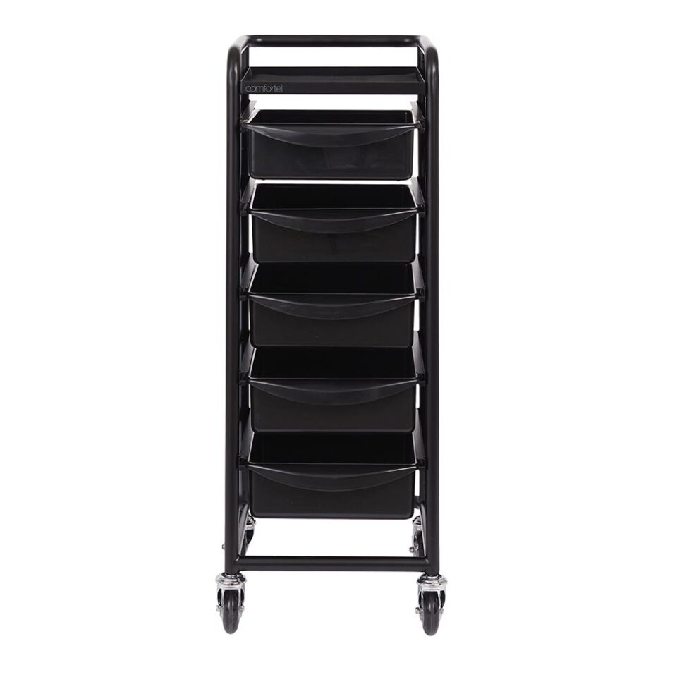 Workshop Deluxe 5 Tier Trolley Black - Comfortel Singapore (SG)