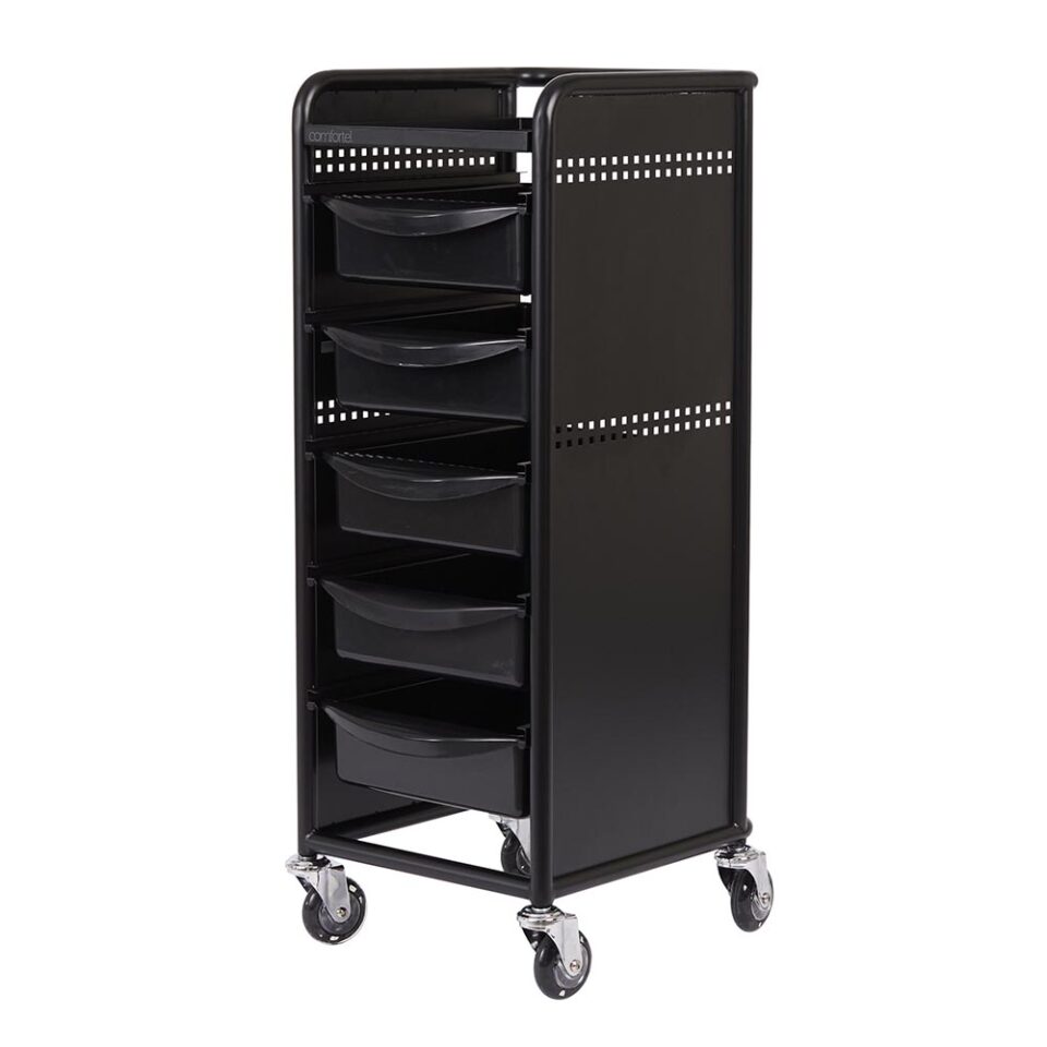 Workshop Deluxe 5 Tier Trolley Black - Comfortel Singapore (SG)