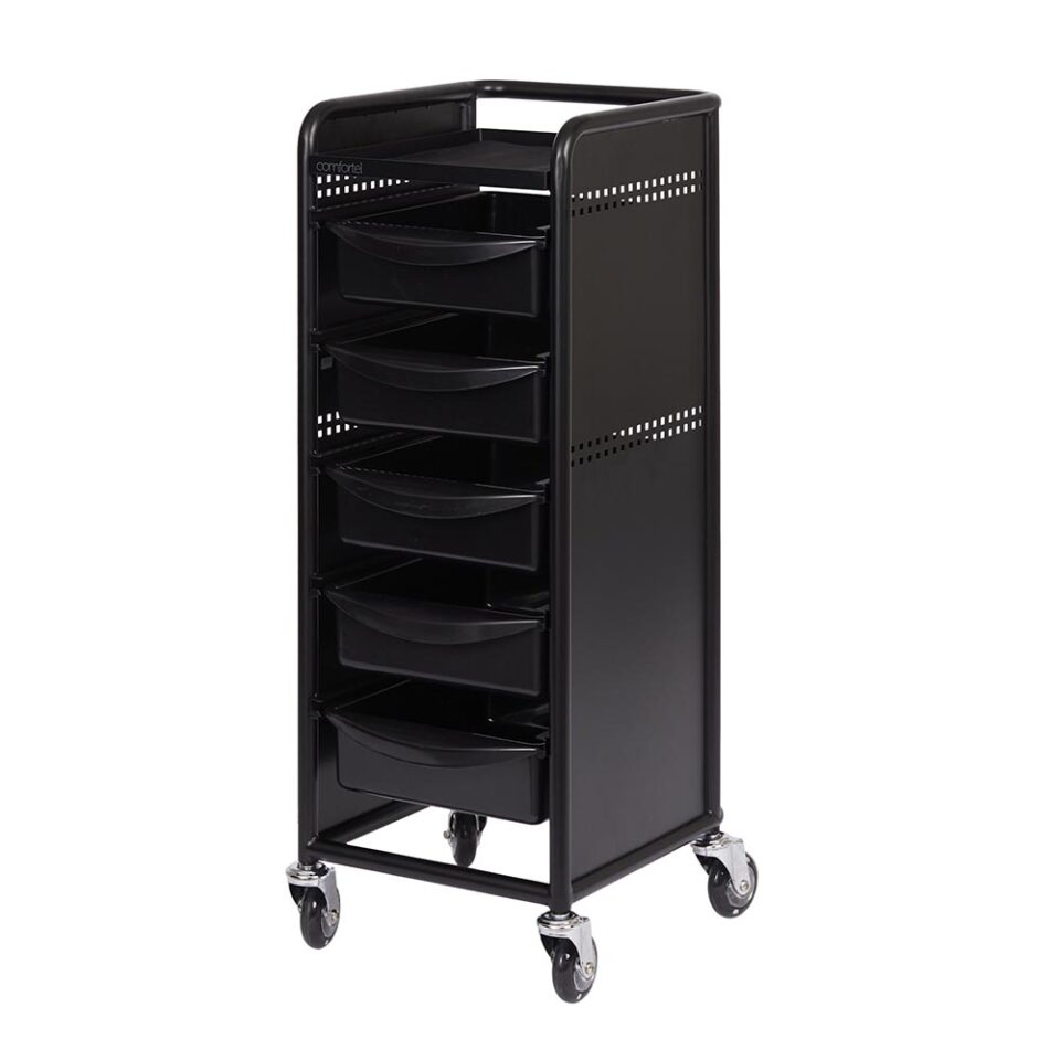 Workshop Deluxe 5 Tier Trolley Black - Comfortel Singapore (SG)