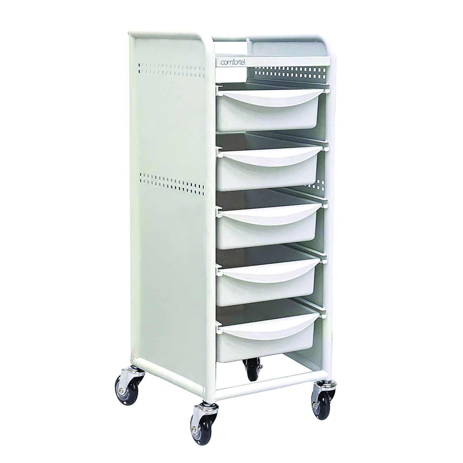 Workshop Deluxe 5 Tier Trolley White - Comfortel Singapore (SG)