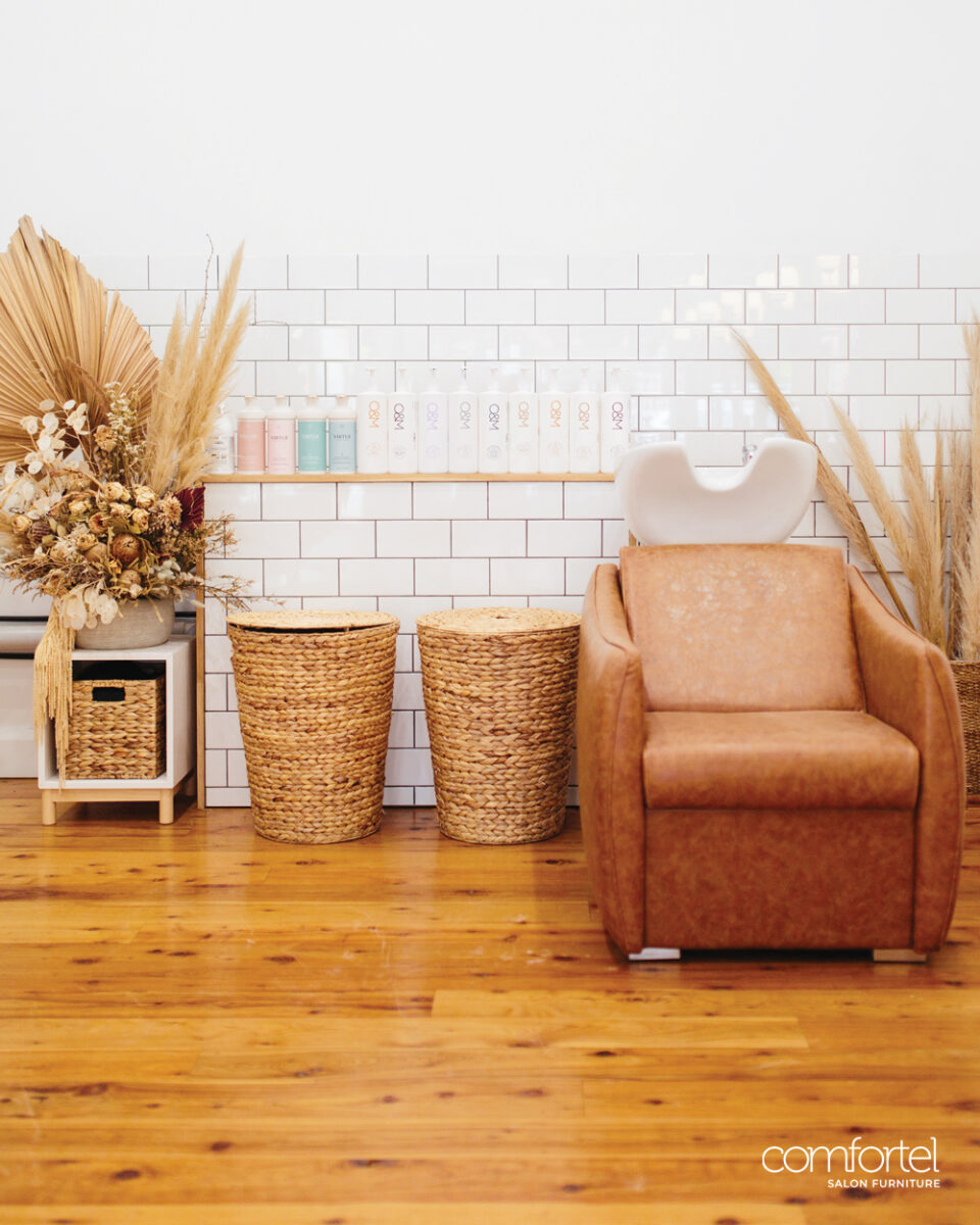 Salon Interior Design Inspo | Refined Boho Salon Furniture - Comfortel