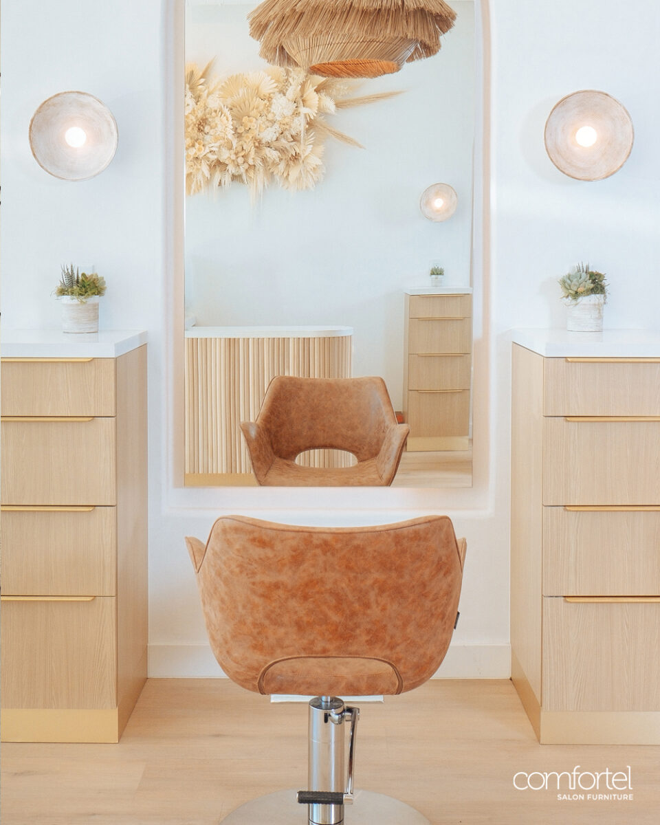 Salon Interior Design Inspo | Refined Boho Salon Furniture - Comfortel